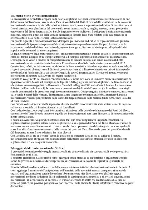 Risposte Esame Di Diritto Internazionale Professoressa Zanobetti Docsity