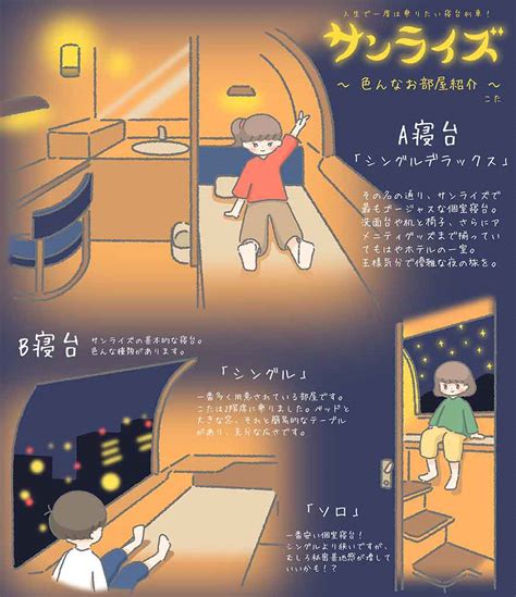 日本唯一の定期運行寝台列車 乗車体験描くイラストに4万人感動 「絶対乗りたいです」 Hint Pot 3