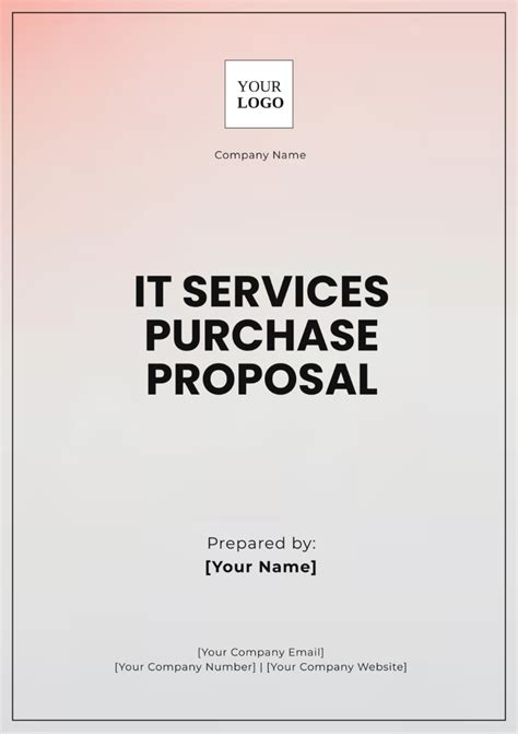 Free It System Upgrade Proposal Template To Edit Online