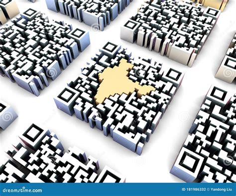 Two Dimensional Code Data Transmission And India Map Financial