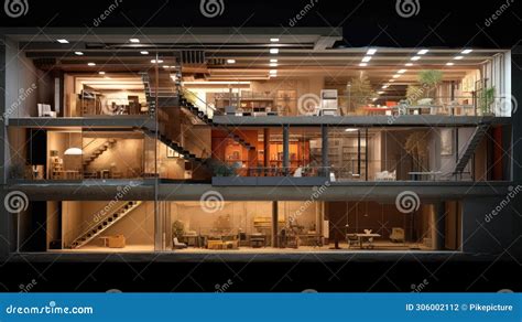 Construction Building Cross Section Royalty Free Illustration