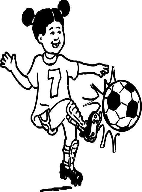Soccer Girl Coloring Page At Free Printable