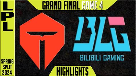 Tes Vs Blg Highlights Game 4 Playoffs Grand Final Lpl Spring 2024