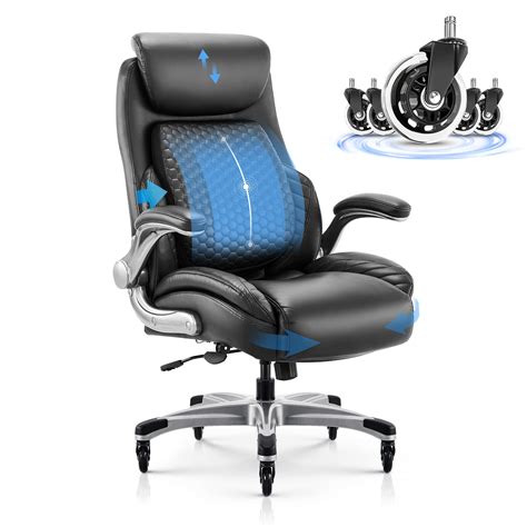 Office Chair Ergonomic Desk Chair With Pop Out Lumbar Support High