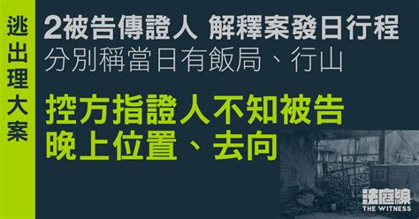 逃出理大案｜2被告傳證人解釋案發日行程 控方指證人不知被告晚上位置、去向 法庭線 The Witness