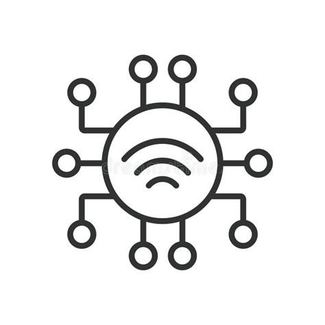 Iot Sensor Icon In Line Design Iot Sensors Internet Of Things