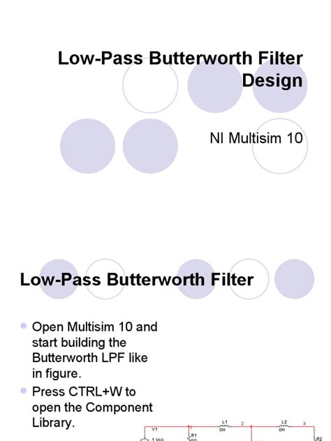 low pass butterworth filter design pdf low pass filter electronic