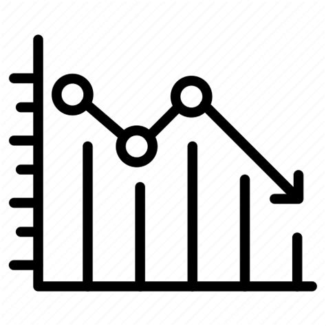 Graph Diagram Statistics Decrease Down Arrow Finance Icon