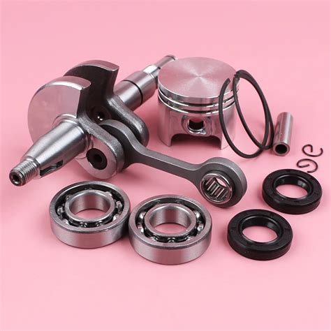 Crankshaft 37mm Piston 8mm Pin Ring Circlip Crank Bearing Oil Seal Kit