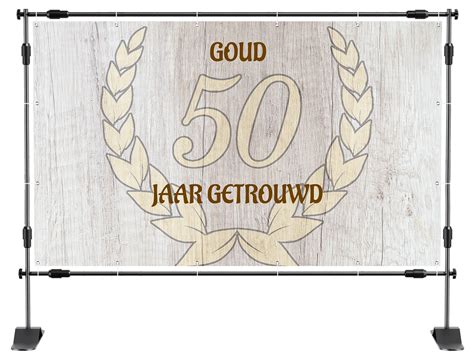 50 Jaar Getrouwd Spandoek Spandoekgigant