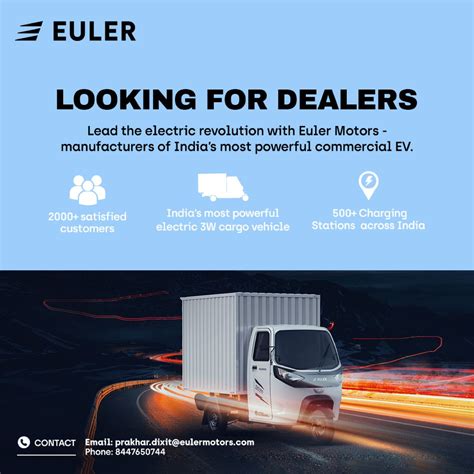 Euler Motors On Linkedin At Euler Motors We Are Looking For Dealers