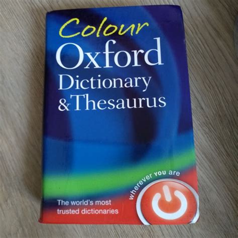 Colour Oxford Dictionary And Thesaurus Hobbies And Toys Books And Magazines