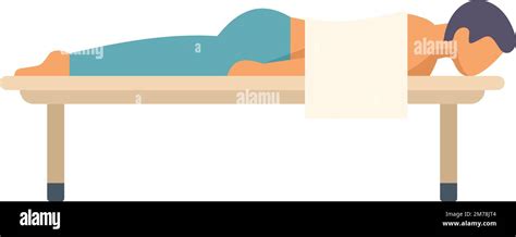 Patient Massage Icon Flat Vector Doctor Therapy Rehab Care Isolated