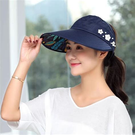 Sombreros De Sol De Verano Para Mujer Visera Grande Empaquetable Con