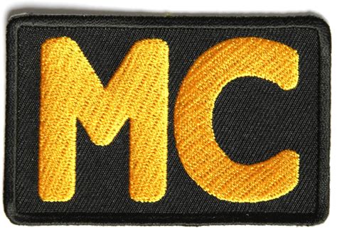 Yellow Mc Patch Embroidered Iron On Motorcycle Club Patch By Ivamis Patches