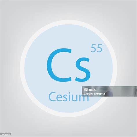 Ilustración De Icono De Elemento Químico Cs Cesio Y Más Vectores Libres