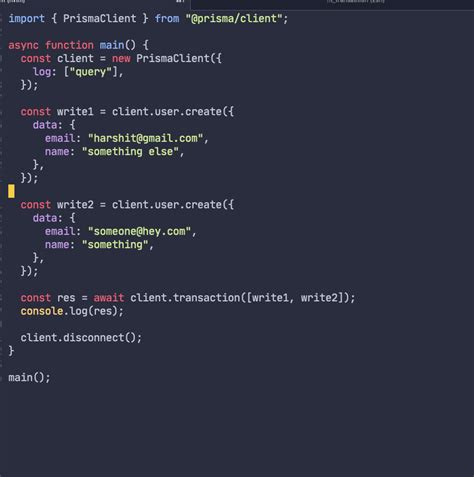 Transaction Api Is Not Writing The Transaction · Issue 750 · Prisma