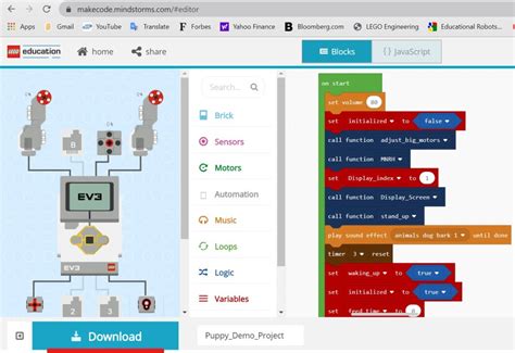 First Experience Of Using Microsoft Makecode To Program Lego Mindstorms
