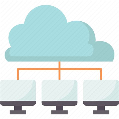 Cloud Computing Network Processor Database Icon Download On