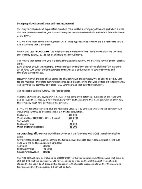 Additional Study Material Scrapping Allowance Recoupment Pdf Taxes Tax Deduction