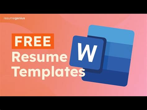 Free Resume Templates For Microsoft Word