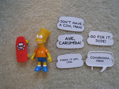 1990 Bart Simpson The Simpsons Series 1 Figure Mattel Skateboard Speech Bubbles 1808100668