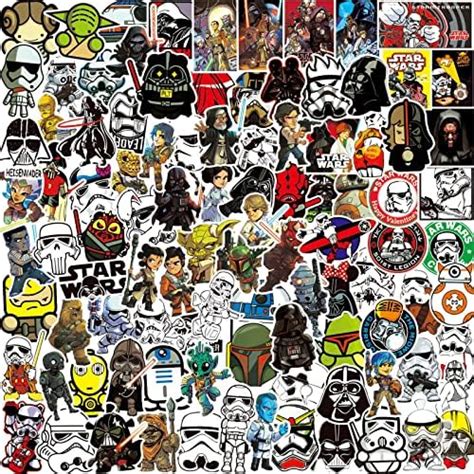 100 Stück Aufkleber Star Wars Aufkleber Wasserdicht Vinyl Cartoon