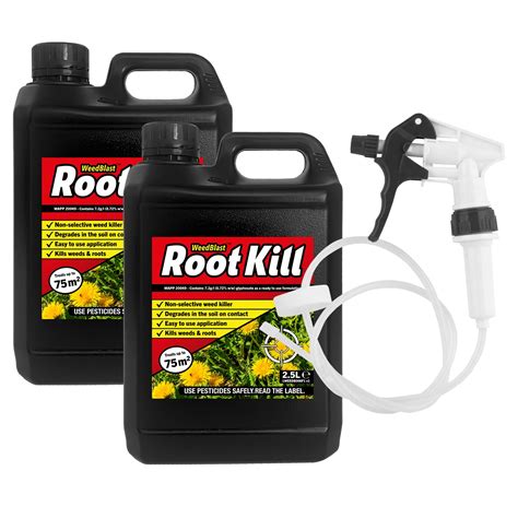 Glyphosate Weedkiller Rootkill 2 X 25 Litre With Long Hose Trigger