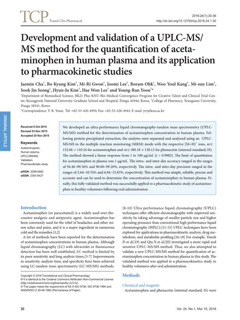 development and validation of a uplc ms ms method for the