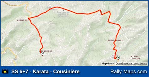 Ss 67 Karata Cousinière Stage Map Rallye National De La Montagne