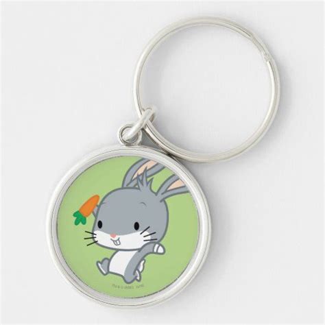 Chibi Bugs Bunny™ With Carrot Keychain Zazzle