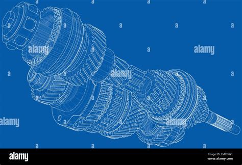 Gearbox Sketch Vector Stock Vector Image Art Alamy