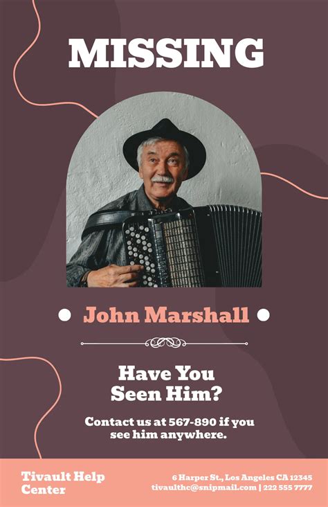 Free Missing Poster Templates Editable And Printable