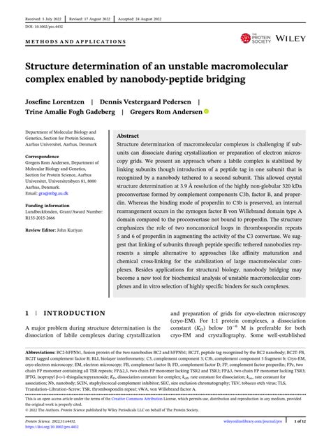 PDF Structure Determination Of An Unstable Macromolecular Complex