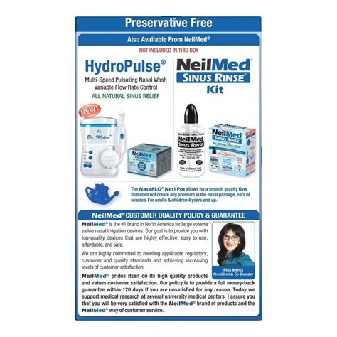 Neilmed Nasaflo Neti Pot With 50 Premixed Packets Soothing Saline Nasal Rinse Health