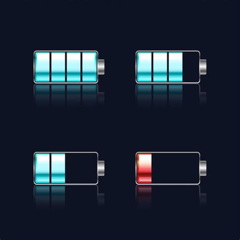 Premium Vector Battery Level Indicator Vector Set
