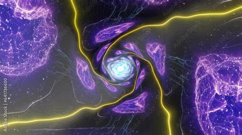 3d Artificial Intelligence Brain And Technology Tunnel Animation Background Loop Stock Video