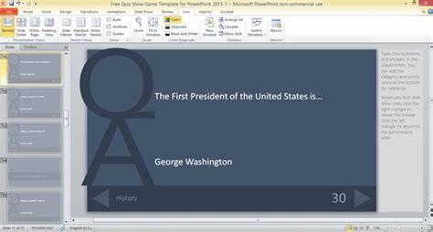 Free Quiz Show Game Template For Powerpoint