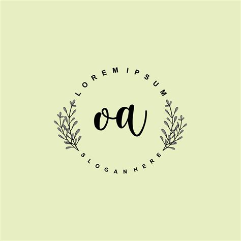 Oa Initial Beauty Floral Logo Template 23519155 Vector Art At Vecteezy
