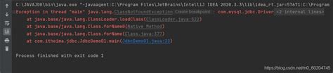 Exception In Thread Main Javalangclassnotfoundexception Commysql