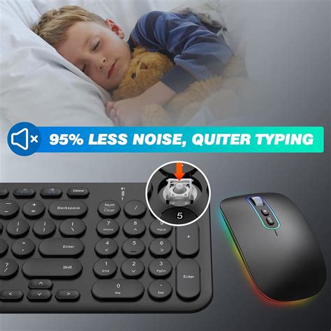 Cimetech Bluetooth Keyboard And Mouse Rechargeable Dual Mode Bluetooth 5 1 Usb Wireless