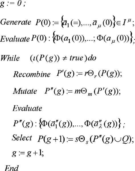 Procedure Evolutionary Algorithm Download Scientific Diagram