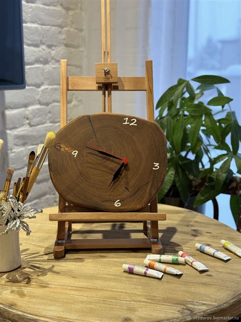 Часы настенные из спила карагача в интернет магазине на Ярмарке Мастеров Часы классические