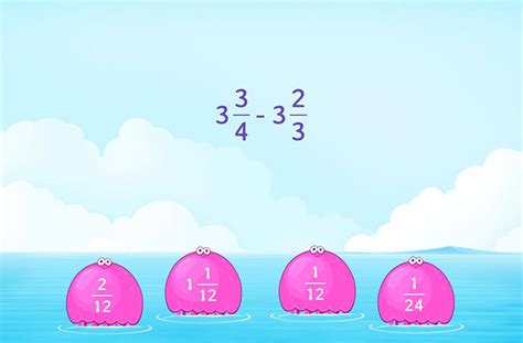 Free Subtracting Mixed Numbers Game SplashLearn