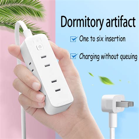 Two Hole Flat Socket 2 Plugs 6 Digits Rubiks Cube Socket Multi Function Household Power