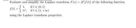 Evaluate And Simplify The Laplace Transform Chegg