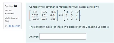 Consider The Covariance Matrix For A Process Is Given Chegg