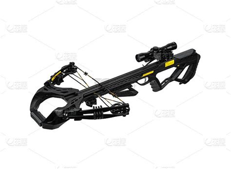 现代弩。用于狩猎、运动和娱乐的安静武器。在白色背景上隔离。素材 花瓣网
