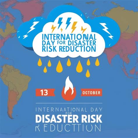 International Day For Disaster Risk Reduction Vector Illustration