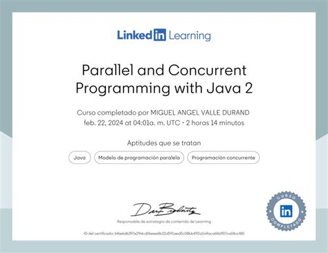 Miguel Angel Valle Durand On Linkedin Certificate Of Completion